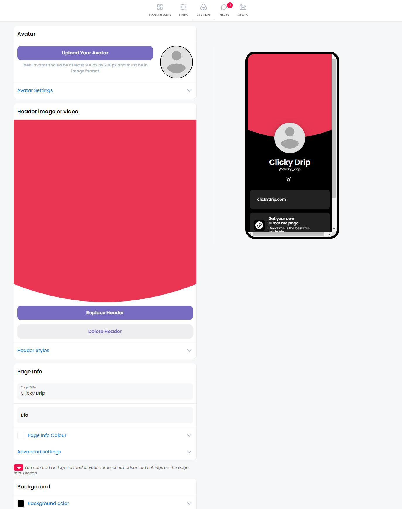 Direct.me vs Linktree - ClickyDrip