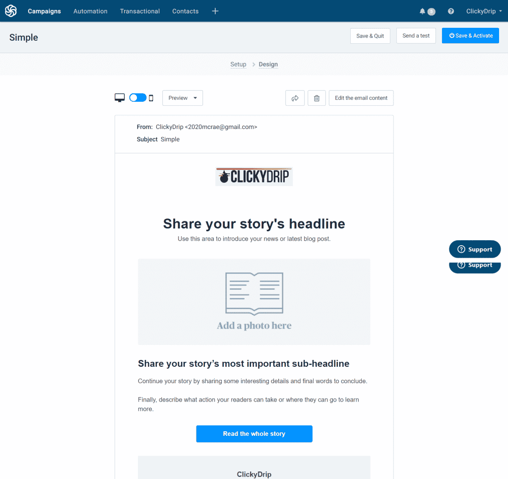 13 Simple HTML Email Templates (FREE) - ClickyDrip