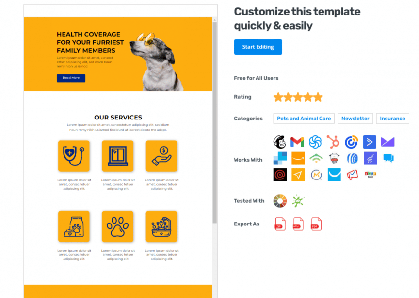 13 Well-designed Email Templates with Tables - ClickyDrip