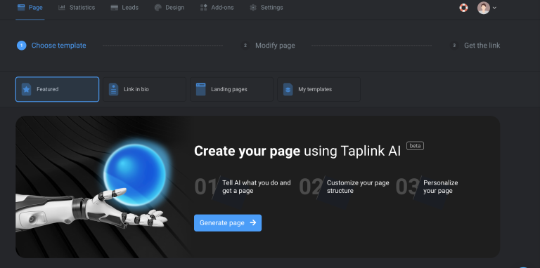How to Create a Landing Page or Link in Bio with Taplink - ClickyDrip
