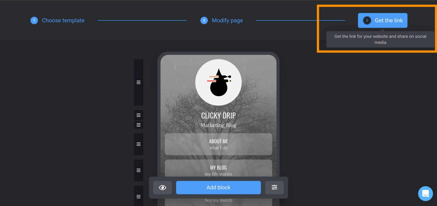 How to Create a Landing Page or Link in Bio with Taplink - ClickyDrip